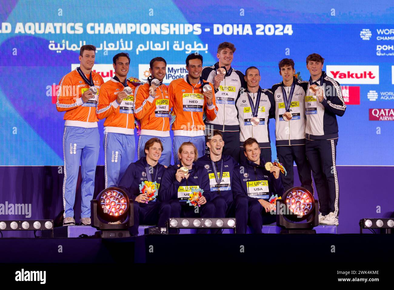 DOHA, QATAR - FEBRUARY 18: Finish first Hunter Armstrong of United ...
