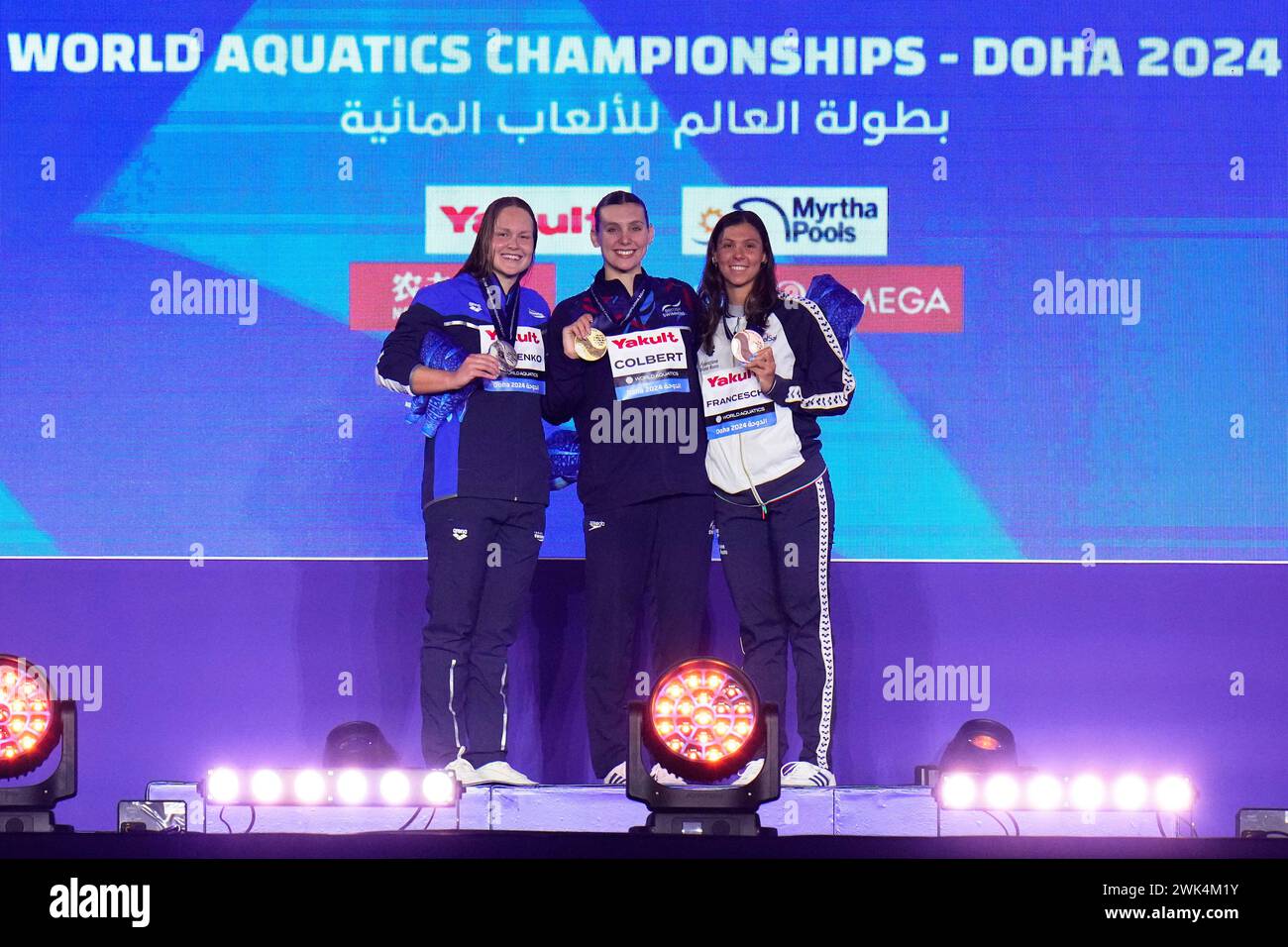 Silver medalist Anastasia Gorbenko of Israel, gold medalist Freya ...