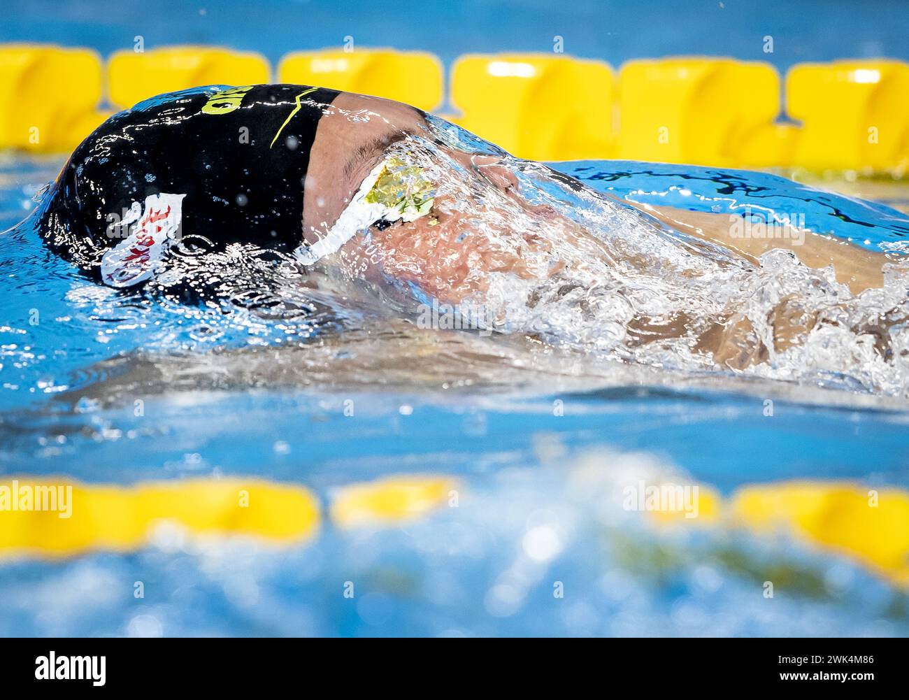 DOHA - Kai van Westering in action in the men's 4 x 100 medley during ...
