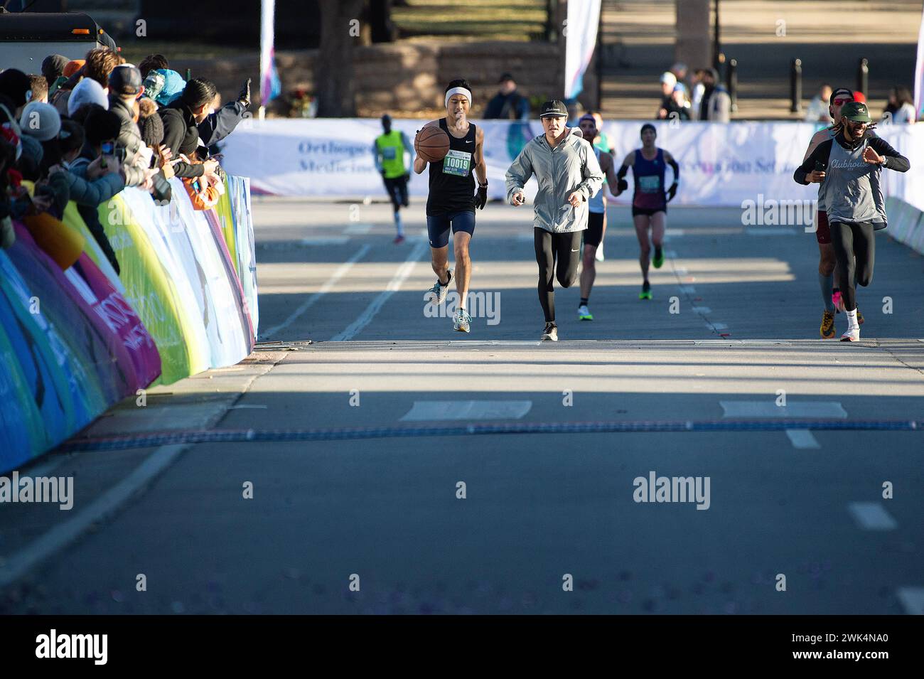 Austin, Texas, USA. February 18, 2024: Ben Duong (10019) running with a ...