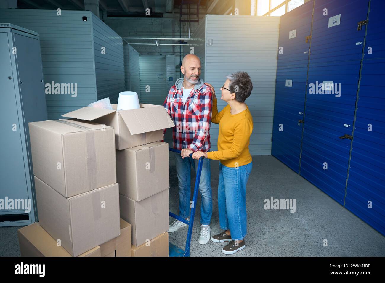 People look at each other while moving Stock Photo - Alamy