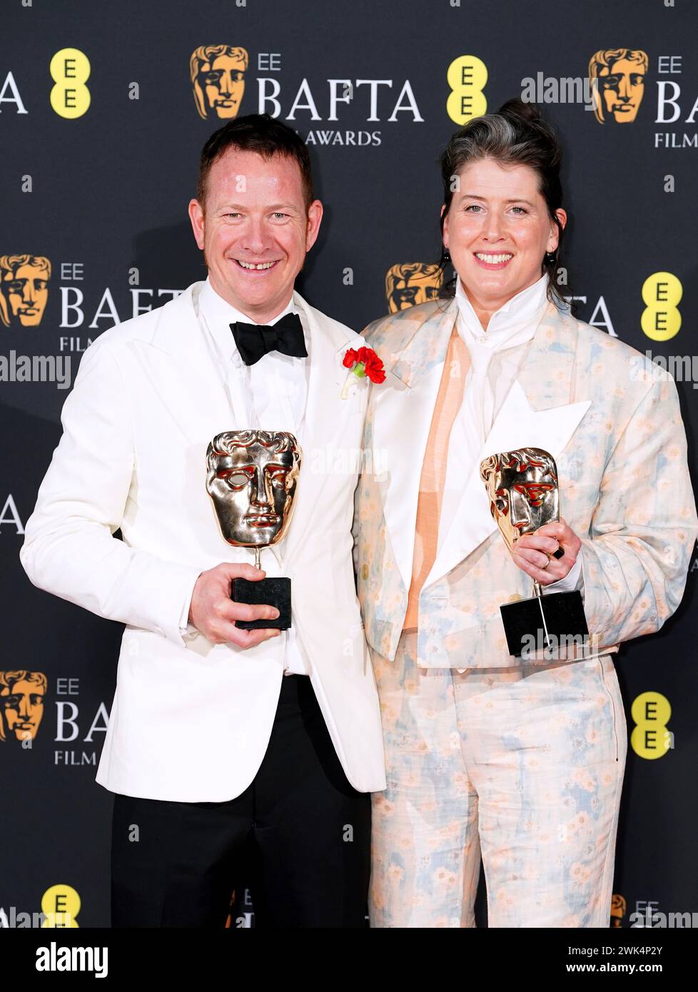 Shona Heath and James Price in the press room after winning the ...
