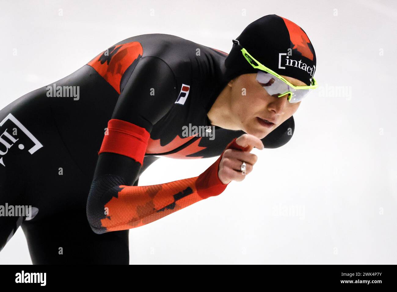 Calgary, Canada. 18th Feb, 2024. Canada's Isabelle Weidemann skates ...