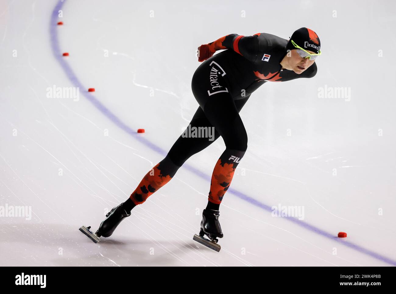 Calgary, Canada. 18th Feb, 2024. Canada's Isabelle Weidemann skates ...