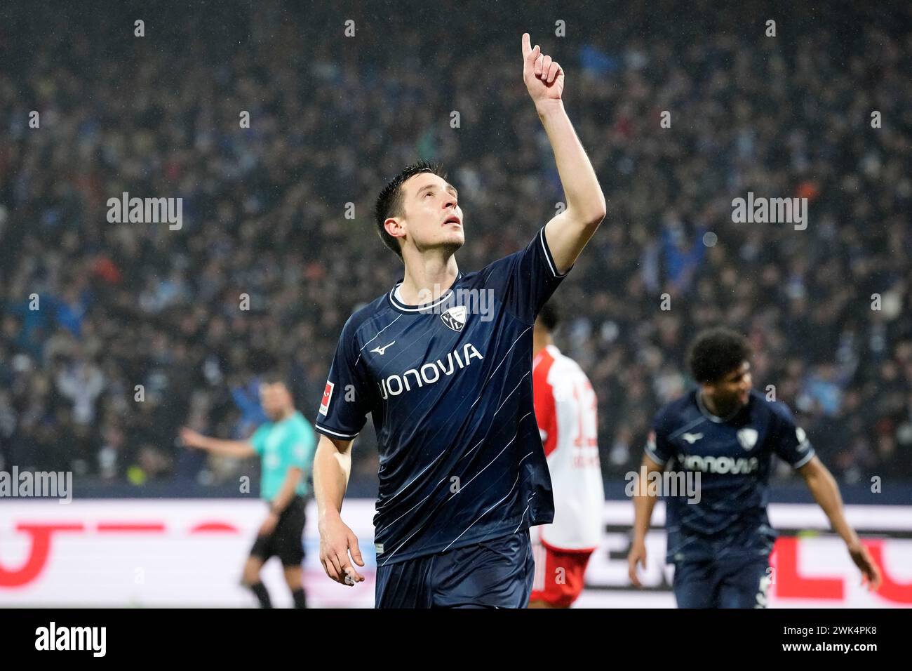 Bochum's Keven Schlotterbeck celebrates after he scored his side's ...