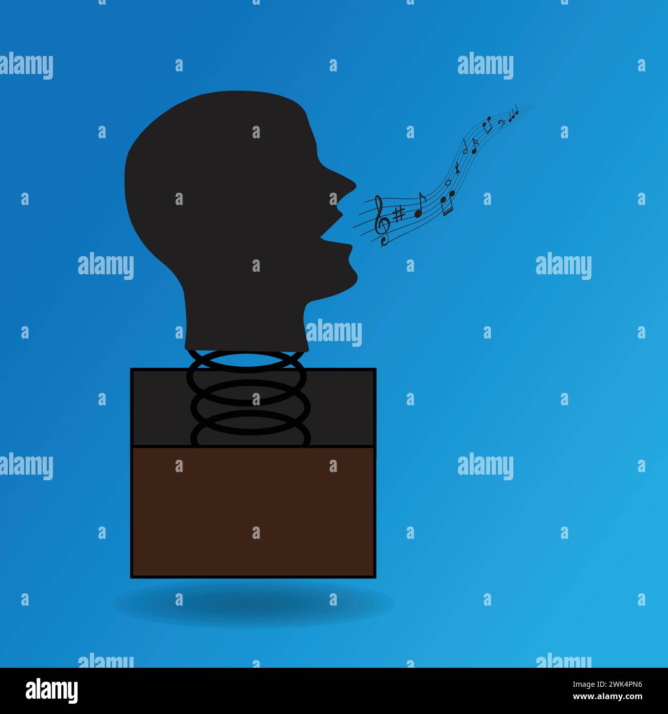Black man singing Stock Vector Images - Alamy