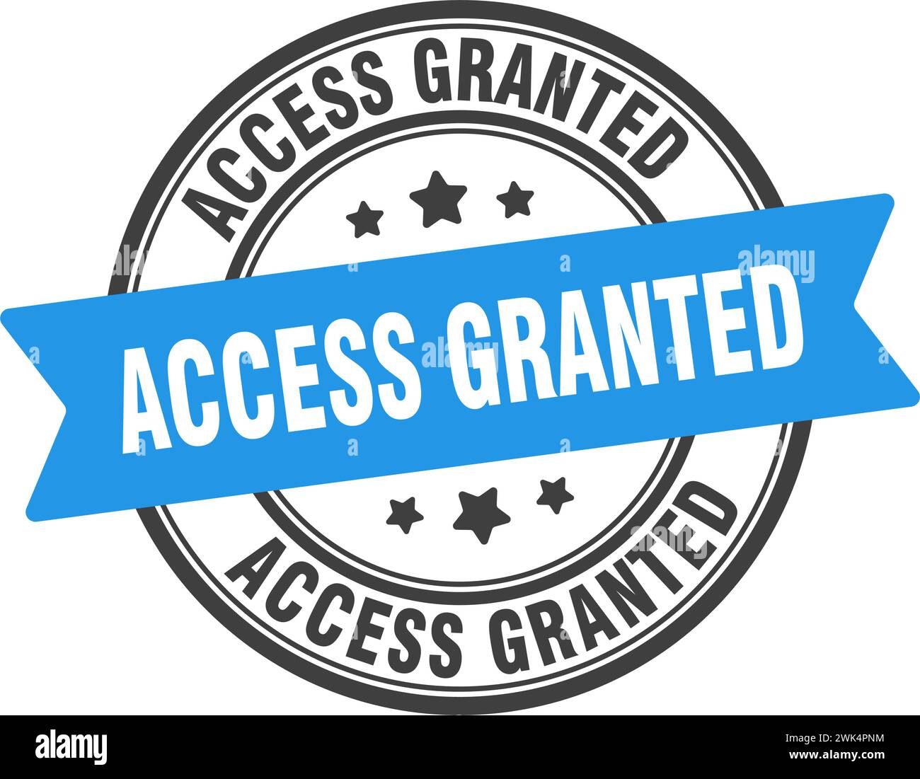 access granted stamp. access granted round sign. label on transparent ...
