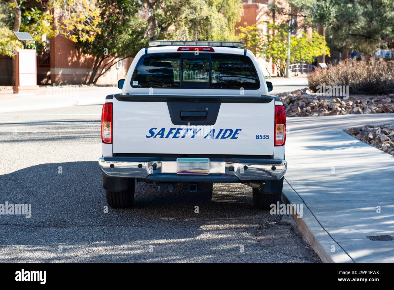 Safety Aide pickup truck on the University of Arizona Campus in Tucson ...