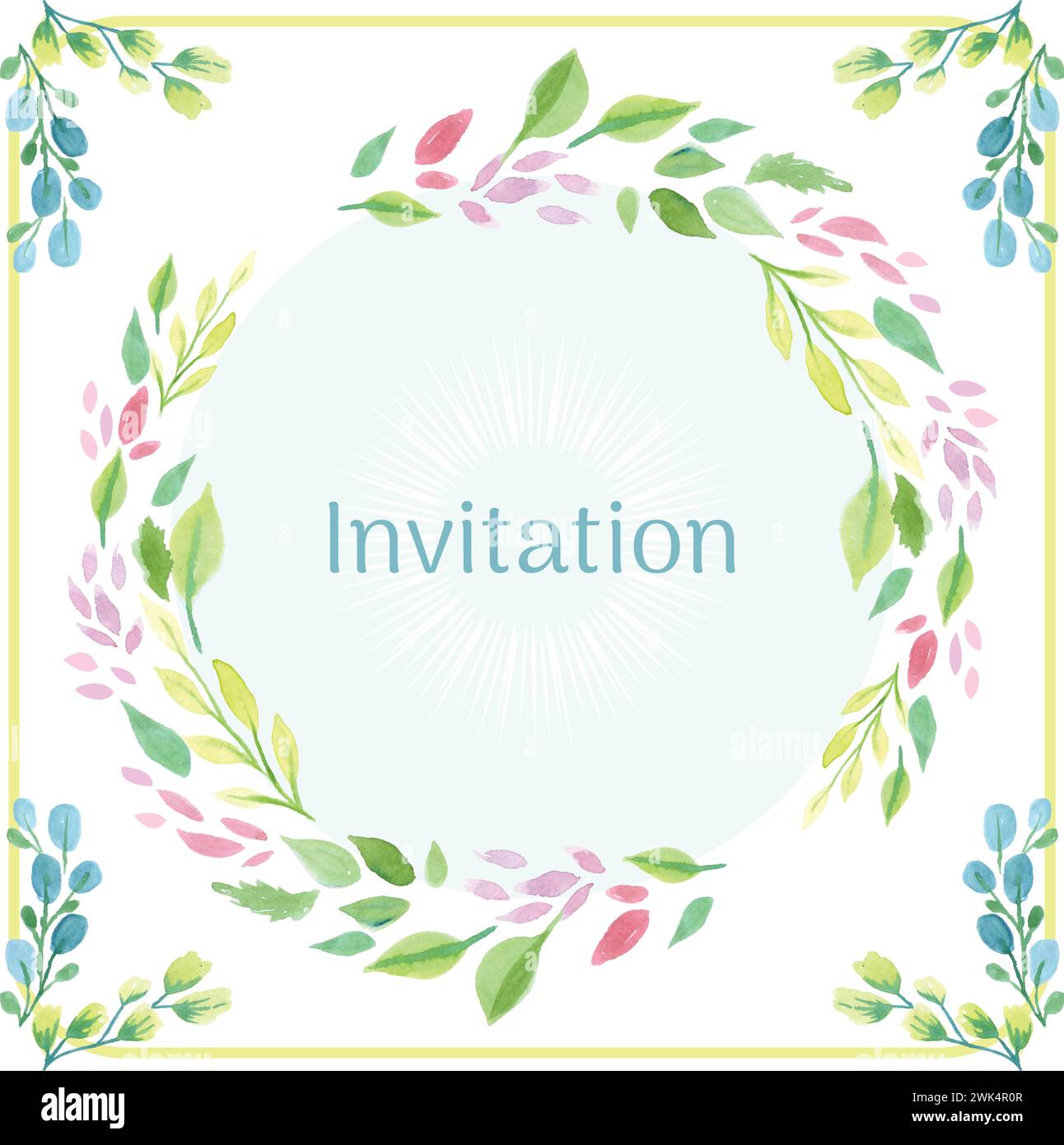 Watercolor invitation background Stock Vector Image & Art - Alamy