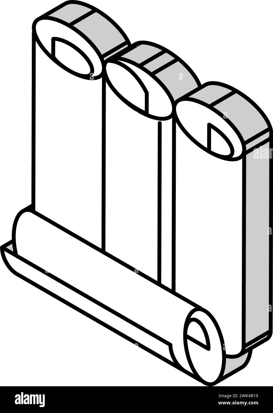 rolls wallpaper isometric icon vector illustration Stock Vector Image & Art - Alamy