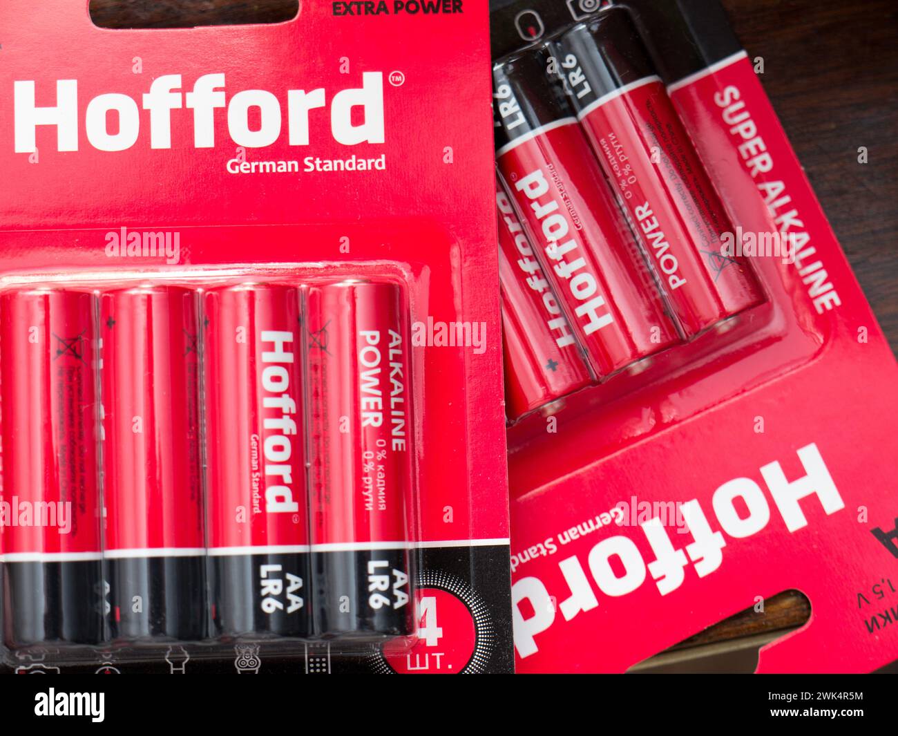 Hofford AA Eneloop alkaline battery on a white background Stock Photo ...