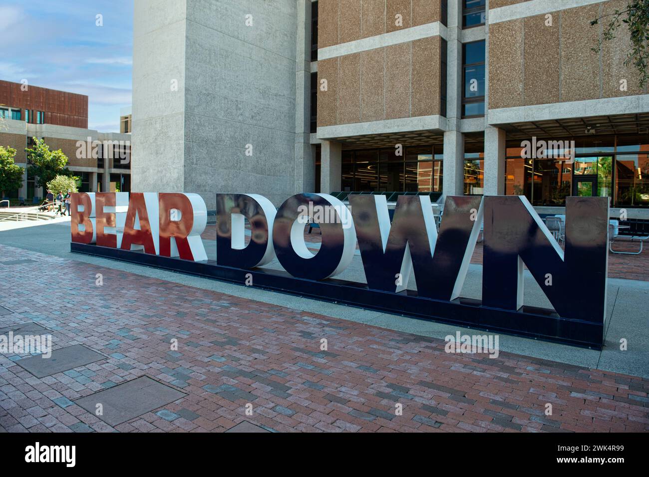 Giant letters making up the phrase "BearDown" the motto of the ...