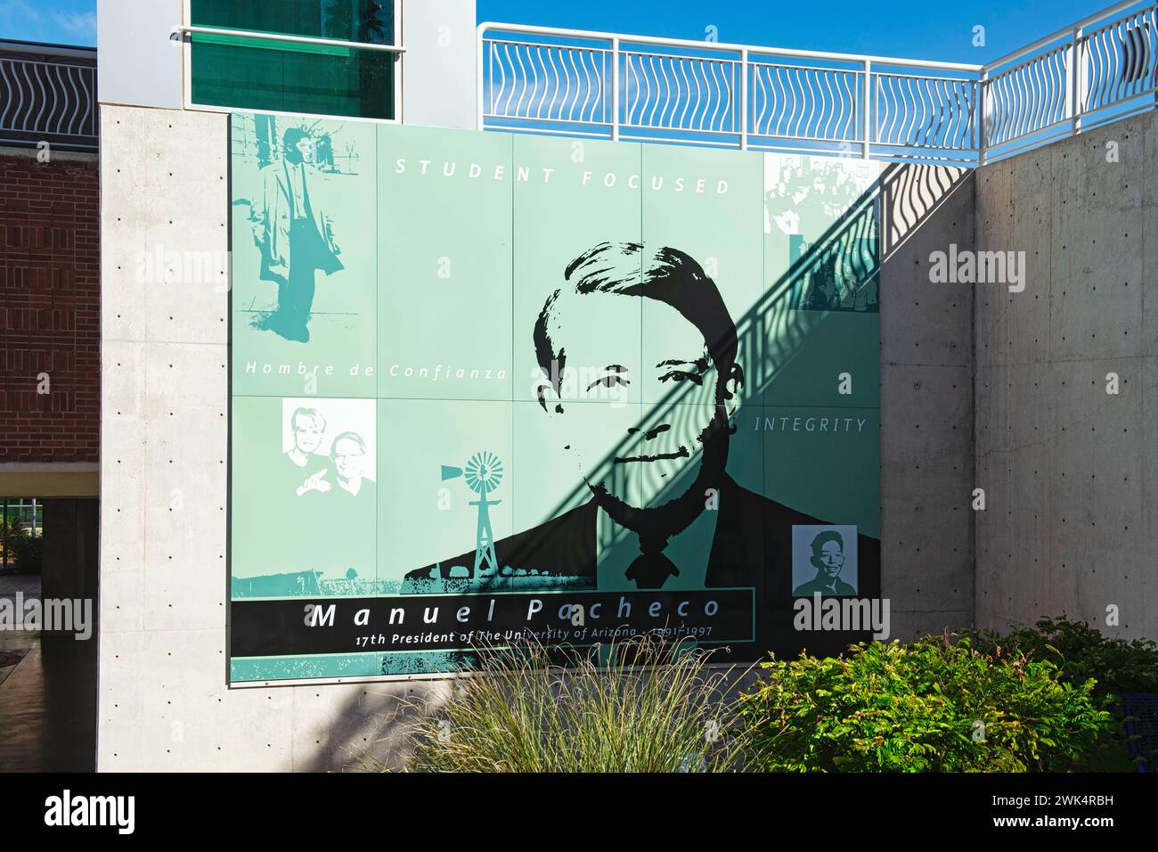 Entrance to the subterrainian Manuel Pacheco Integrated Learning Center ...