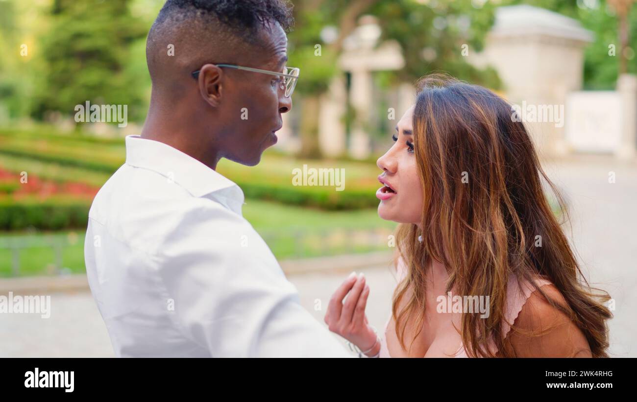 Very angry woman reproaching her partner for something Stock Photo - Alamy