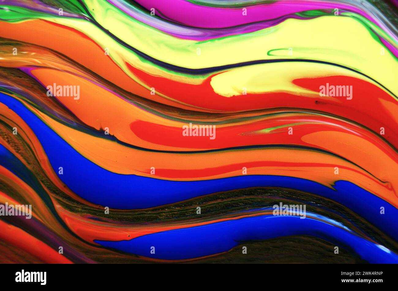 Wavy colorful abstract background. Mixed flowing colors. Texture of ...