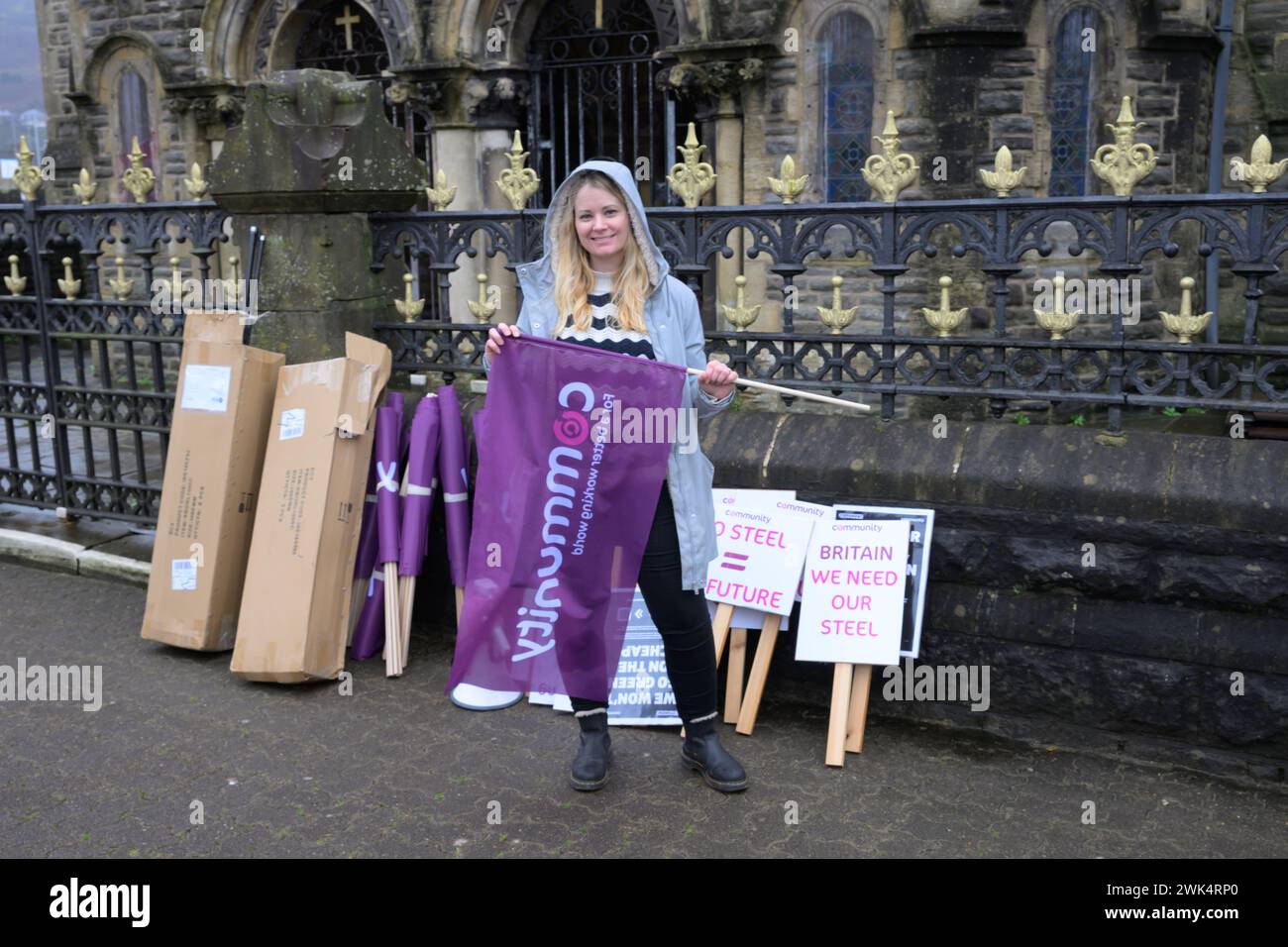 Unite Union protest to safeguard steel production in Port Talbot and ...