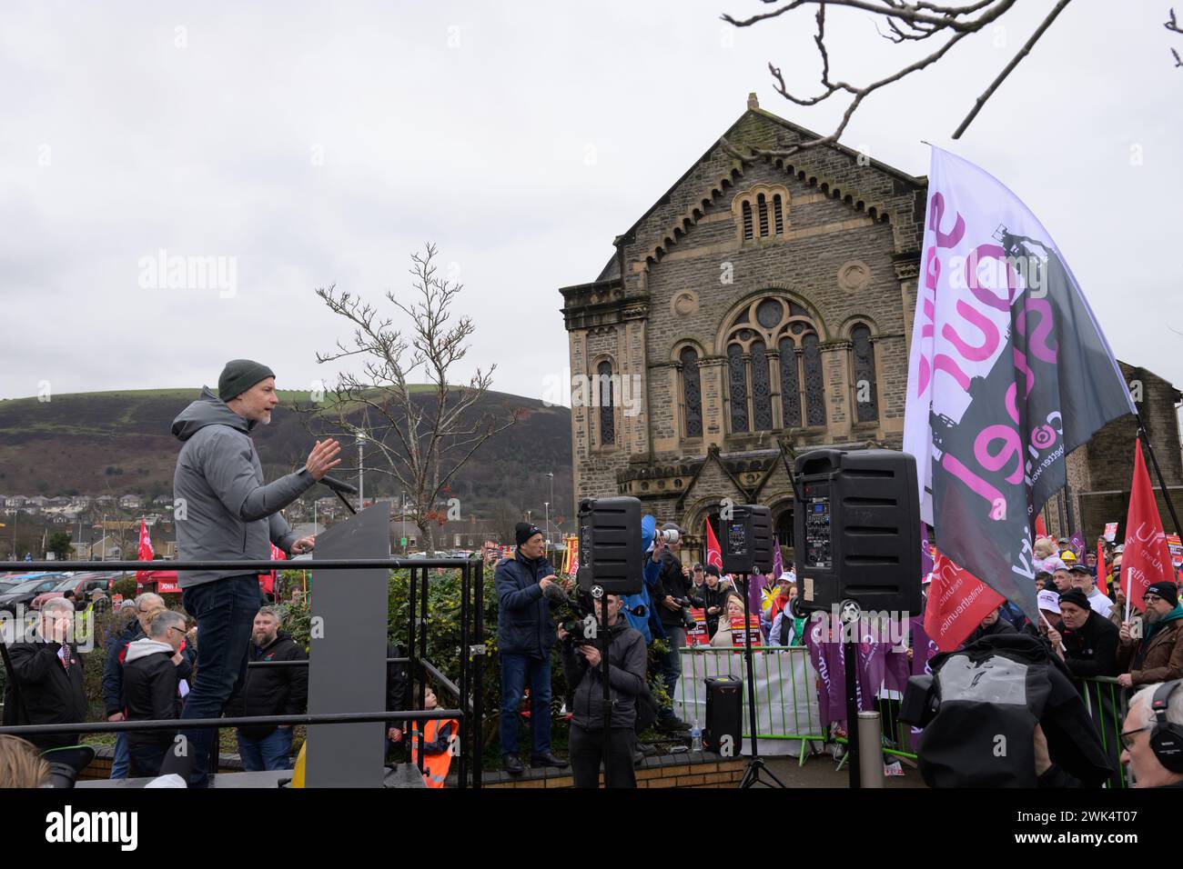 Unite Union protest to safeguard steel production in Port Talbot and ...