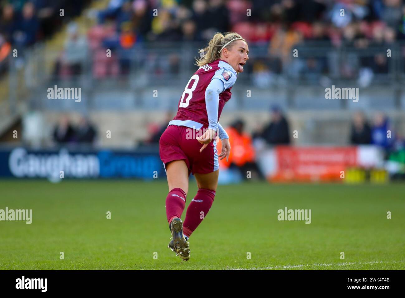 London, England. 18 February, 2024. Jordan Nobbs of Aston Villa ...