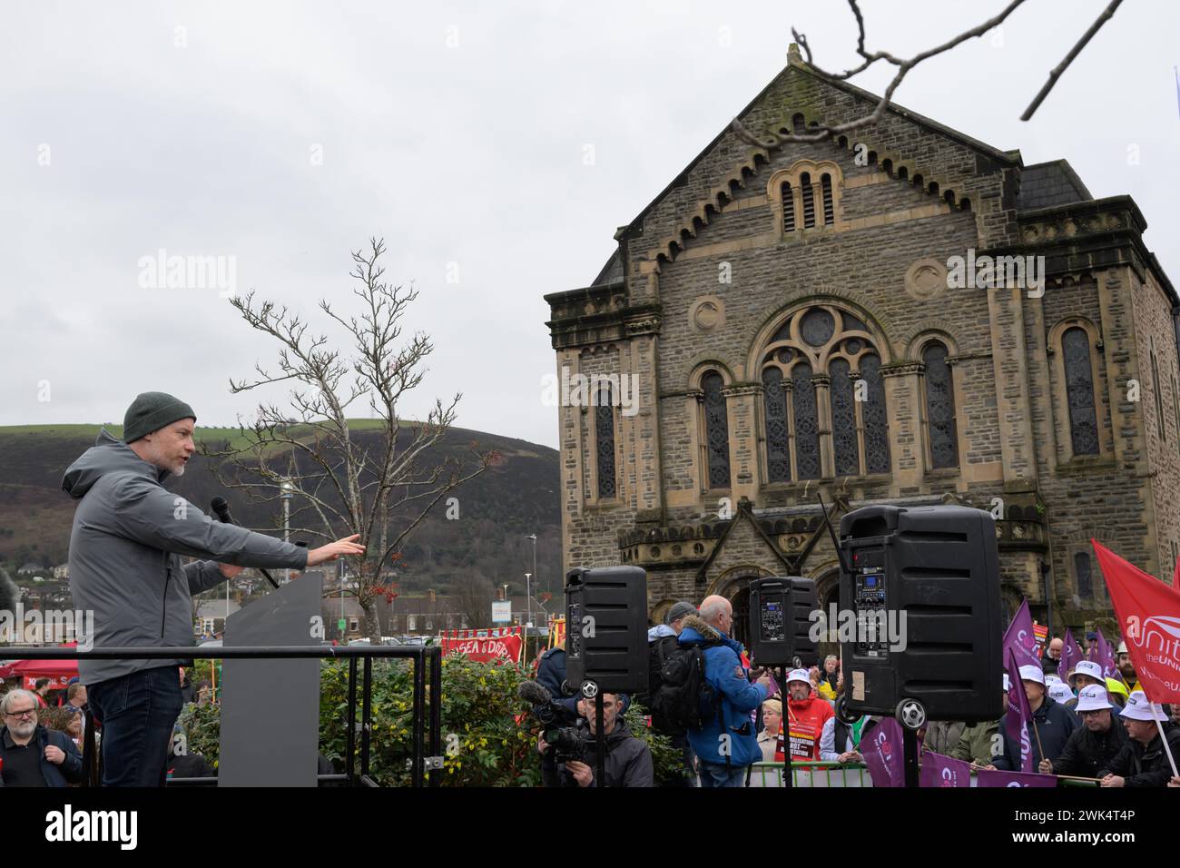 Unite Union protest to safeguard steel production in Port Talbot and ...