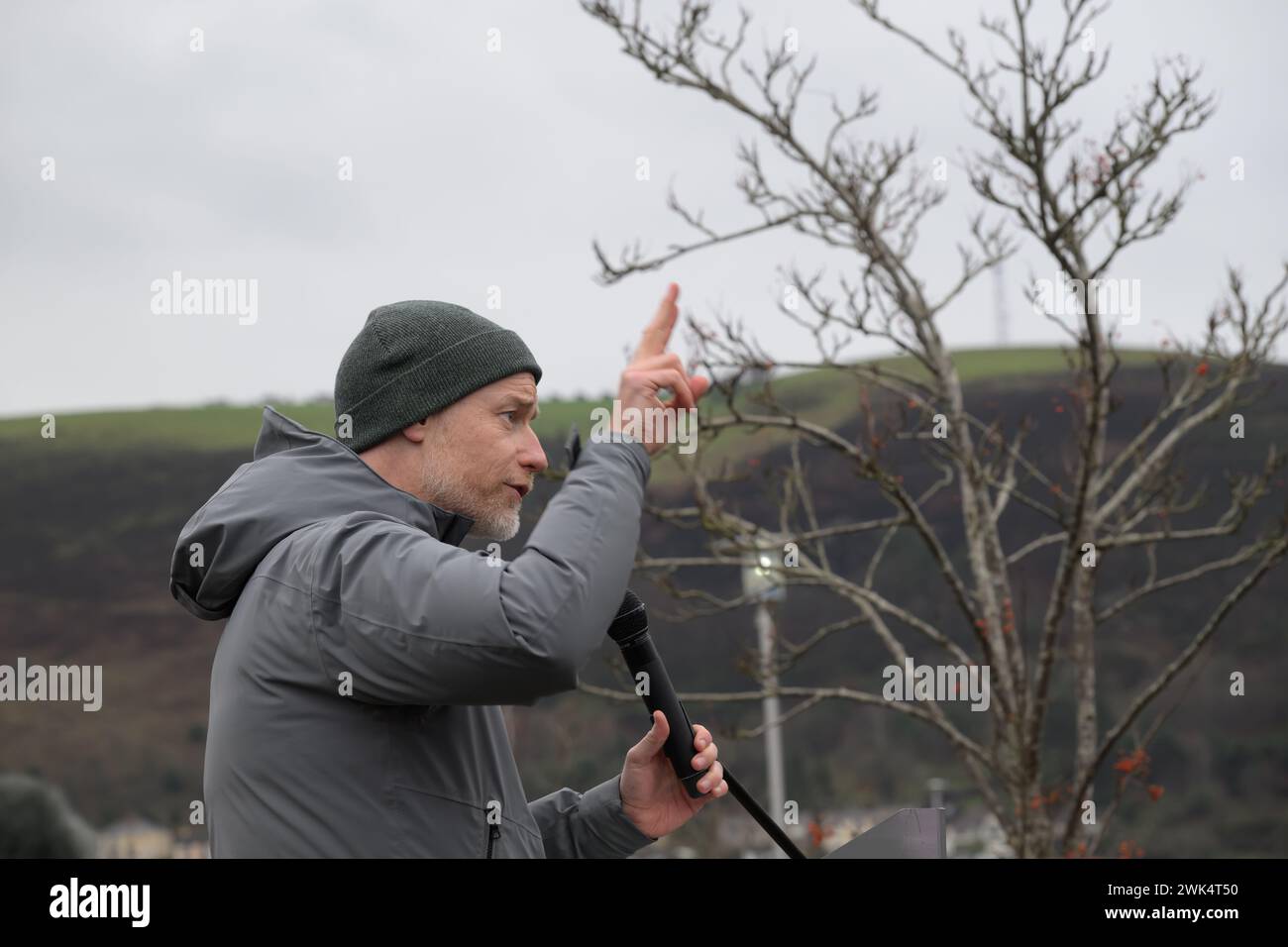 Stephen Kinnock speaking at the Unite Union rally to safeguard steel ...