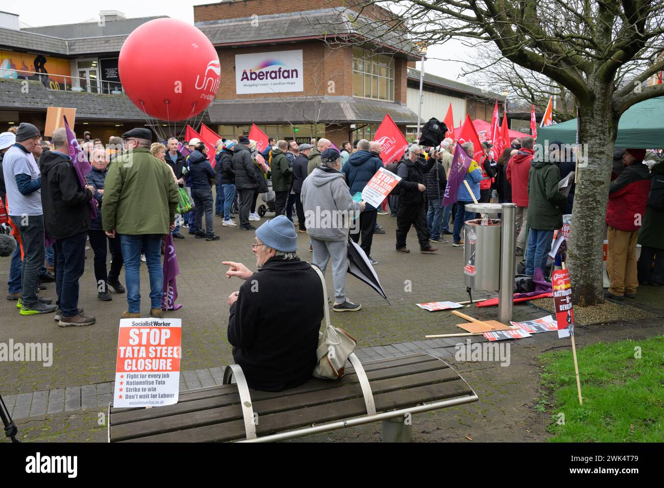 Unite Union protest to safeguard steel production in Port Talbot and ...