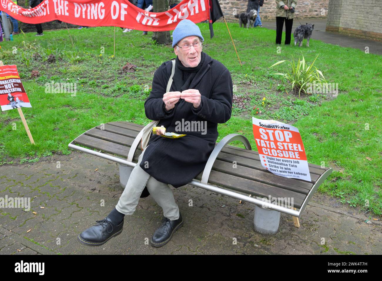 Unite Union protest to safeguard steel production in Port Talbot and ...