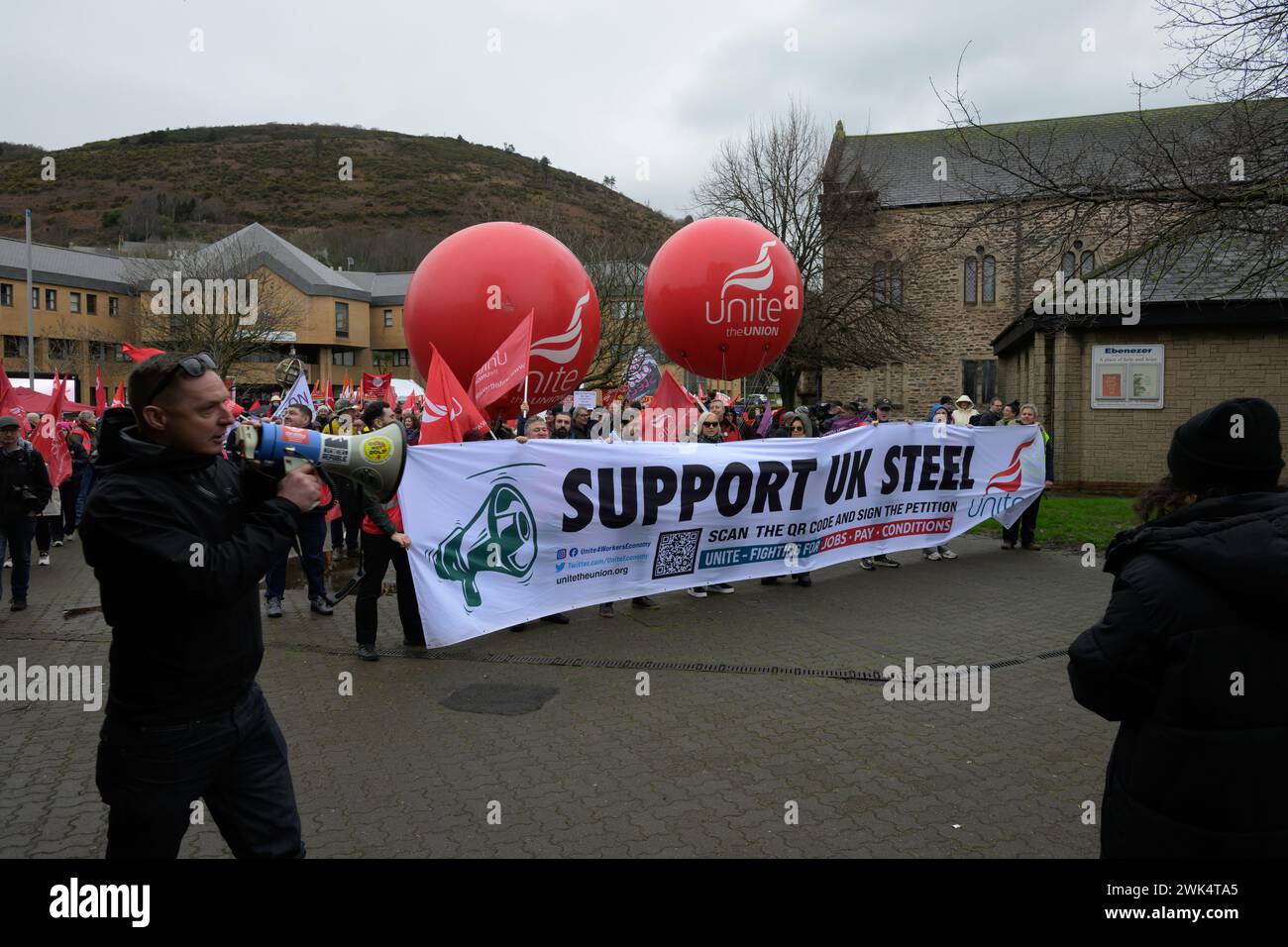 Unite Union protest to safeguard steel production in Port Talbot and ...