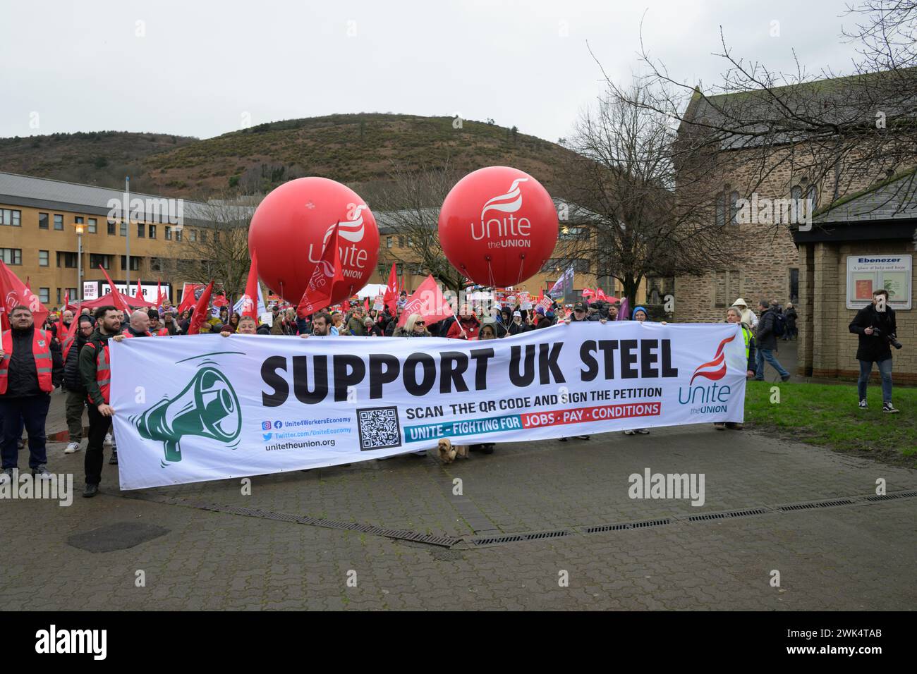 Unite Union protest to safeguard steel production in Port Talbot and ...