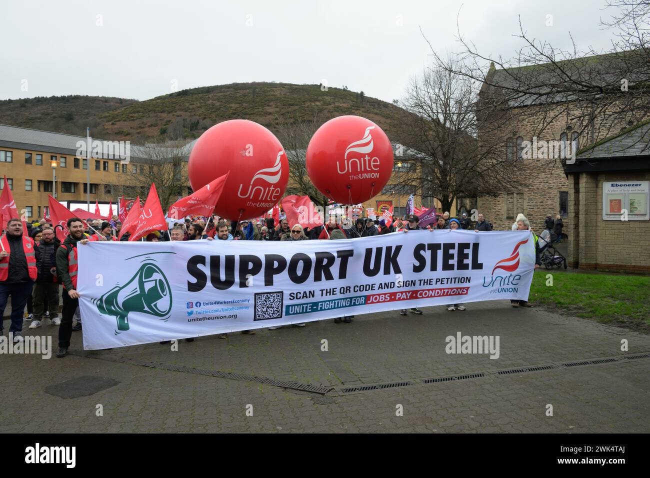 Unite Union protest to safeguard steel production in Port Talbot and ...