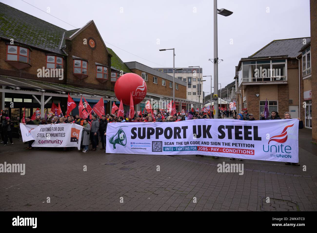 Unite Union protest to safeguard steel production in Port Talbot and ...