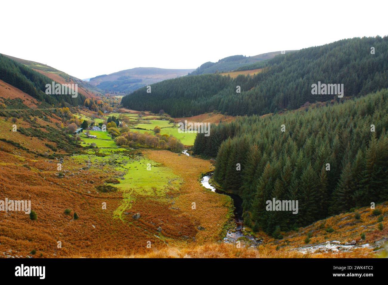 Mountain valley with a river. A typical Irish landscape Stock Photo - Alamy