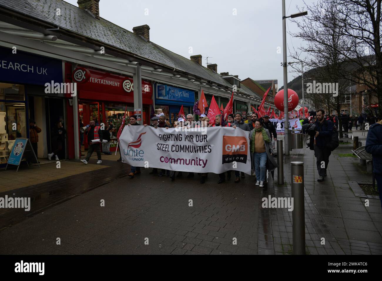 Unite Union protest to safeguard steel production in Port Talbot and ...