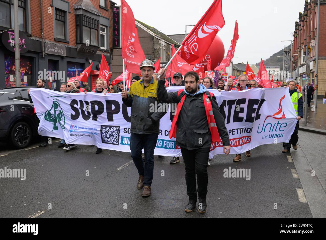 Unite Union protest to safeguard steel production in Port Talbot and ...