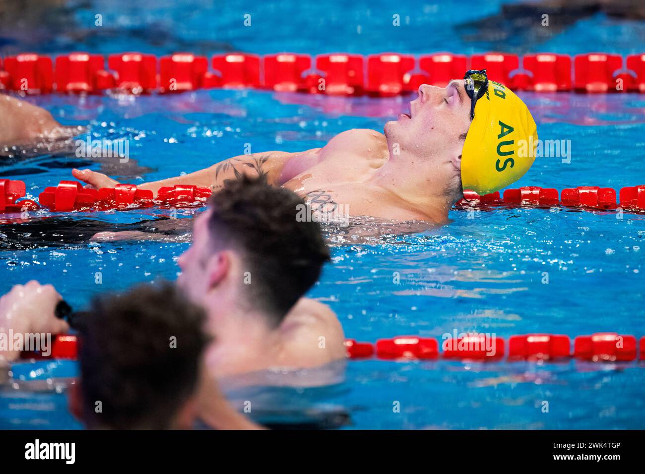 Doha, Qatar. 18th Feb, 2024. Isaac Cooper of Australia reacts after ...