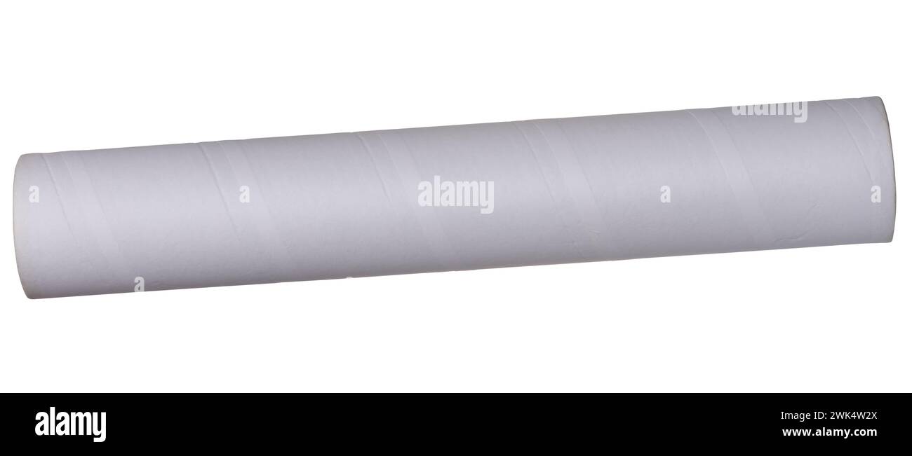 White paper towel tube on white isolated background, top view Stock ...