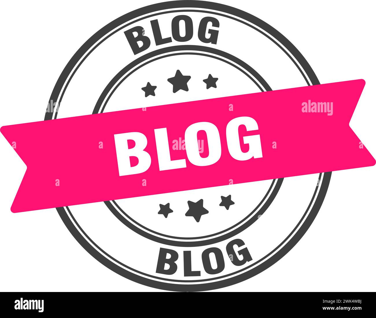 blog stamp. blog round sign. label on transparent background Stock ...