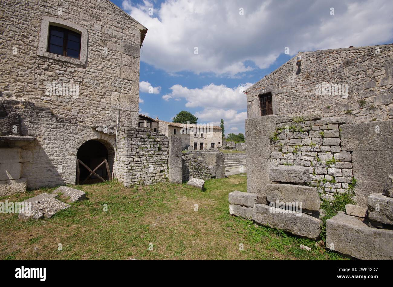 An entrance to the theater, archaeological site of Altilia, Sepino ...