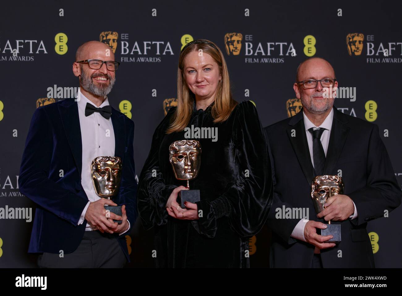 Josh Weston, from left, Nadia Stacey, and Mark Coulier, winners of the ...
