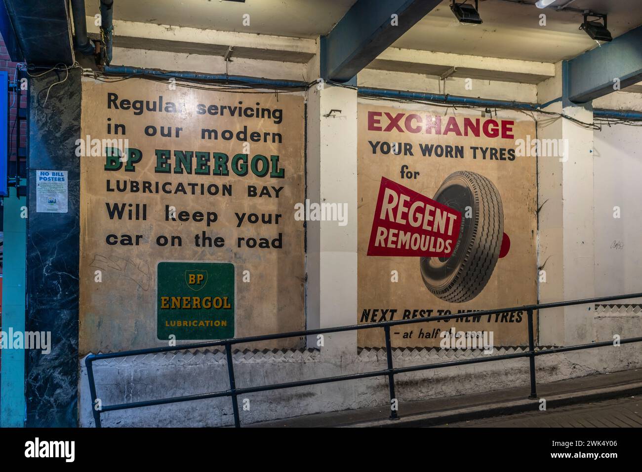 Vintage retro signs advertising BP Energol lubrication and Regent ...