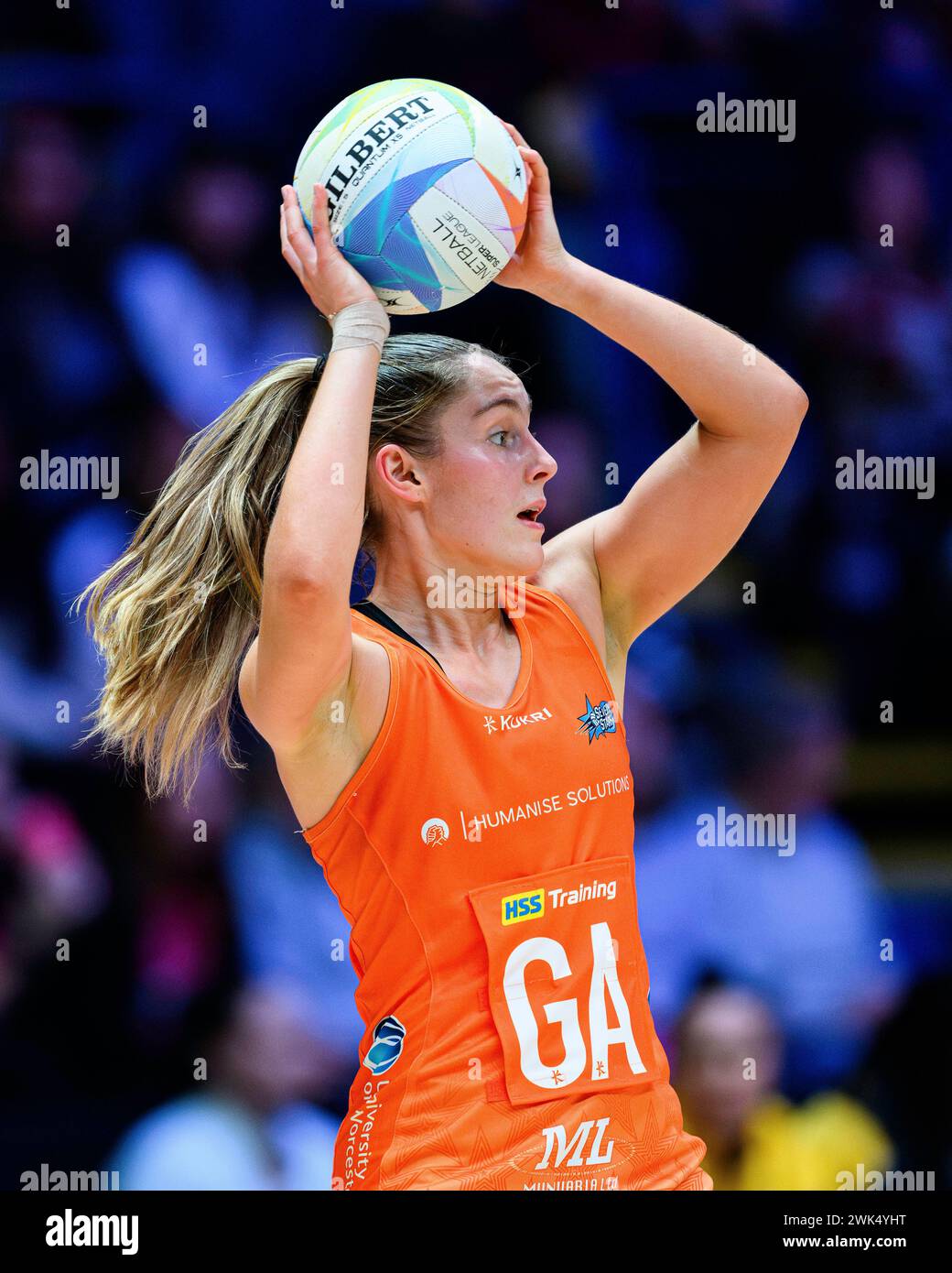 NOTTINGHAM, UNITED KINGDOM. Feb 17, 24. Ella Powell-Davies in action ...