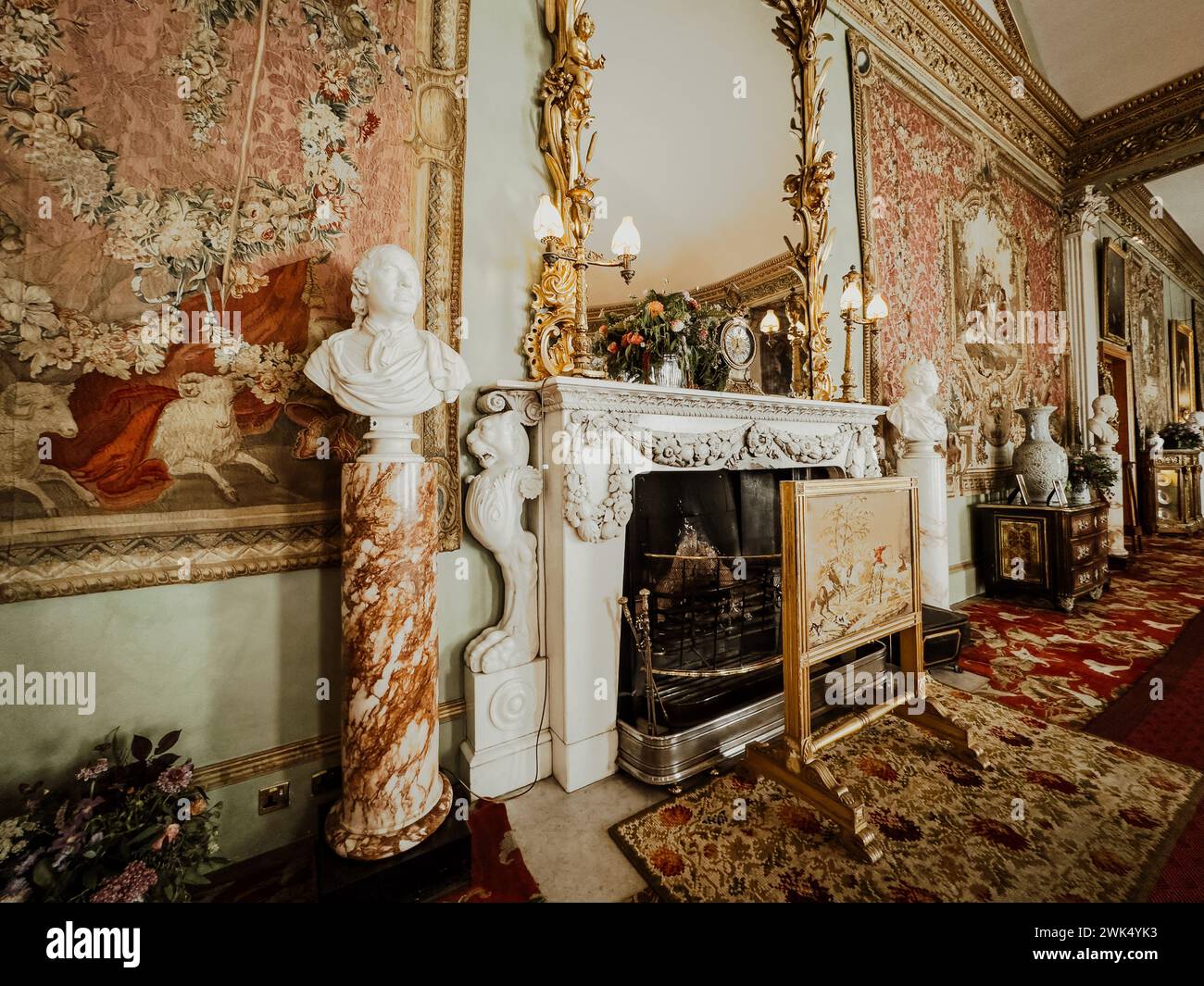 Grantham, Leicestershire, England- October 20 2020 Belvoir castle seen ...