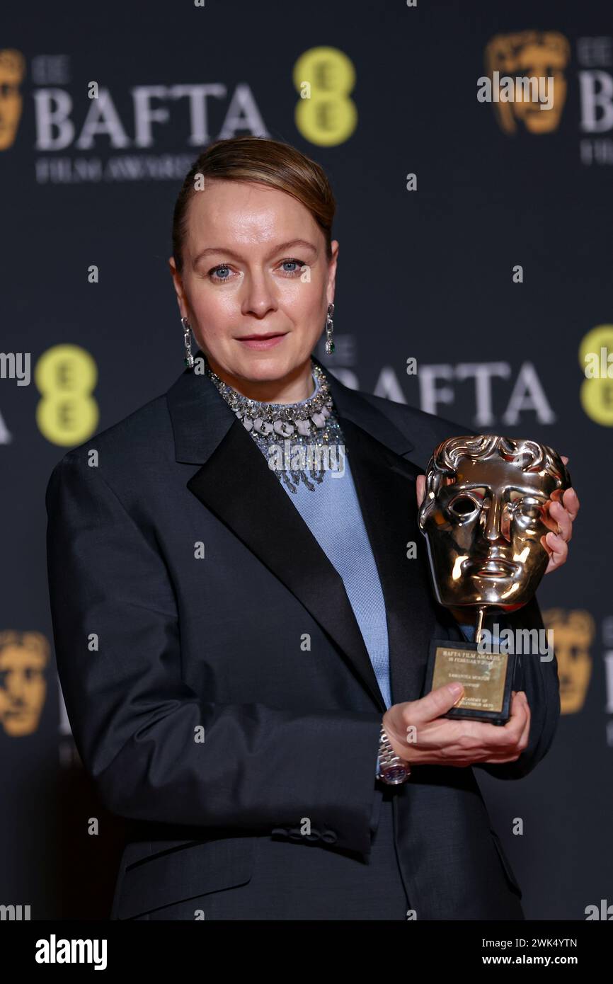 Samantha Morton, winner of the BAFTA fellowship award, poses for ...