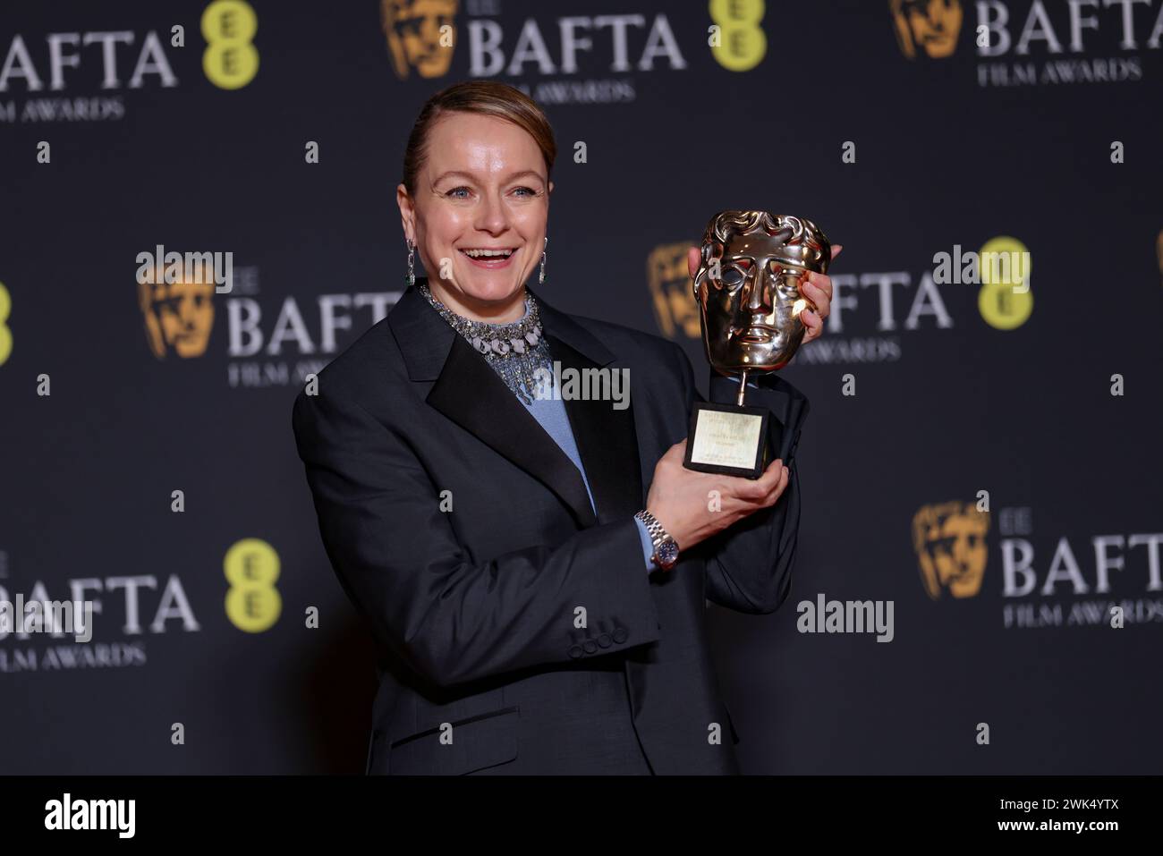 Samantha Morton, winner of the BAFTA fellowship award, poses for ...