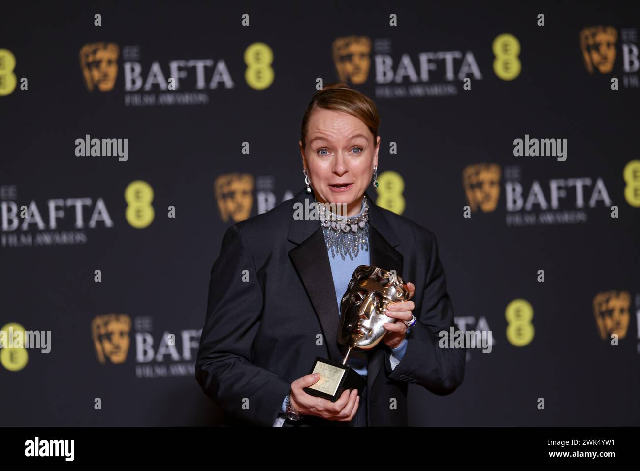 Samantha Morton, winner of the BAFTA fellowship award, poses for ...