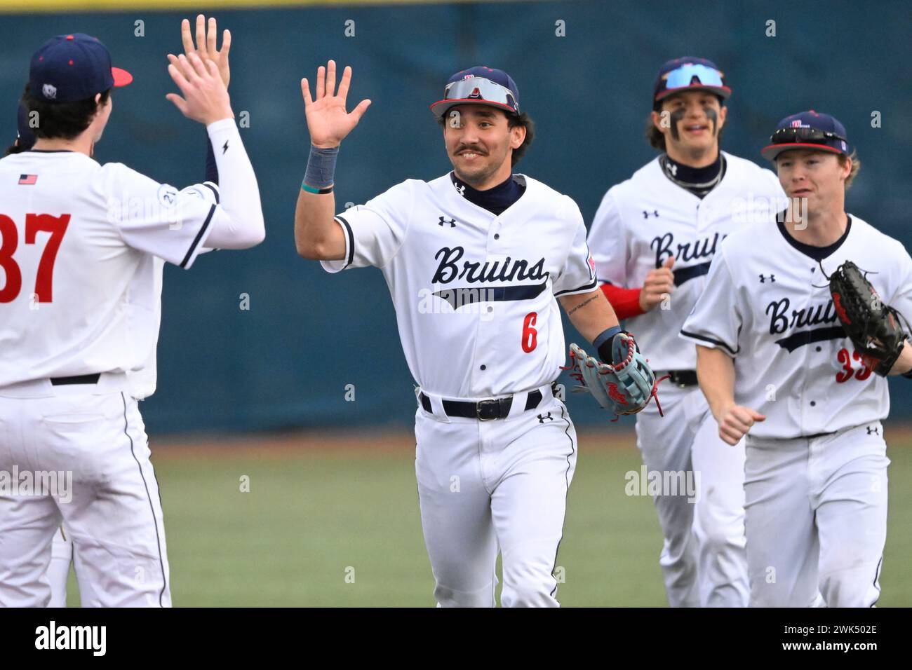 Belmont infielder Kaden Galason comes off the field after an NCAA ...