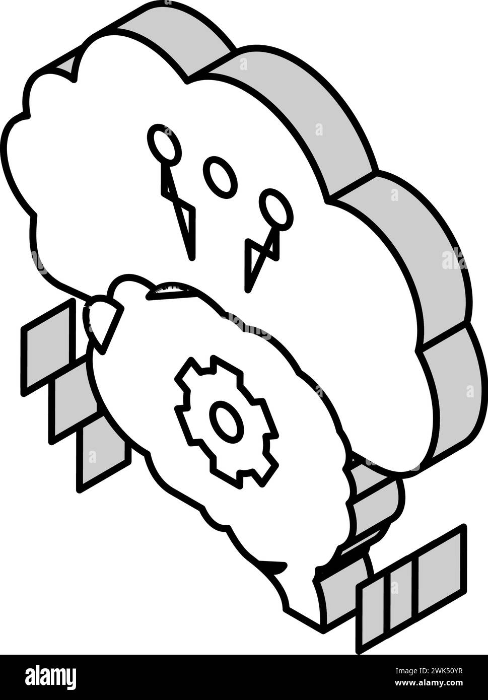 thinking system isometric icon vector illustration Stock Vector Image ...