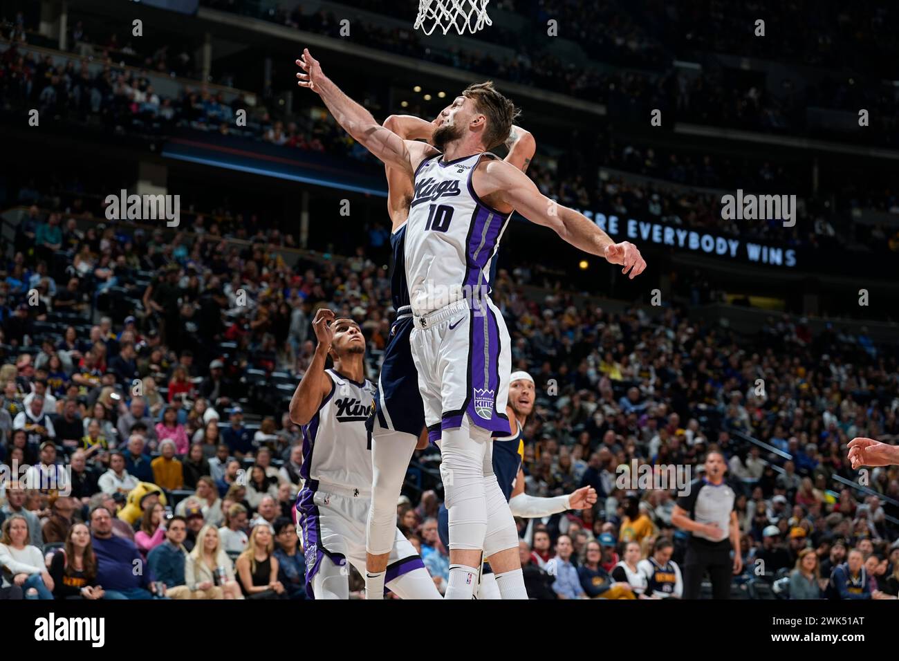 Sacramento Kings forward Domantas Sabonis (10) in the first half of an NBA basketball game ...
