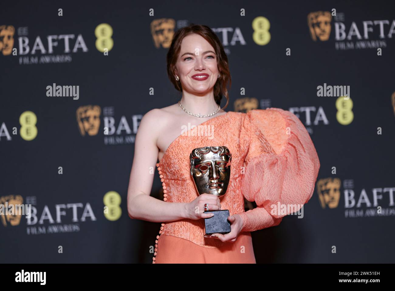 Emma Stone, winner of the leading actress award for 'Poor Things ...