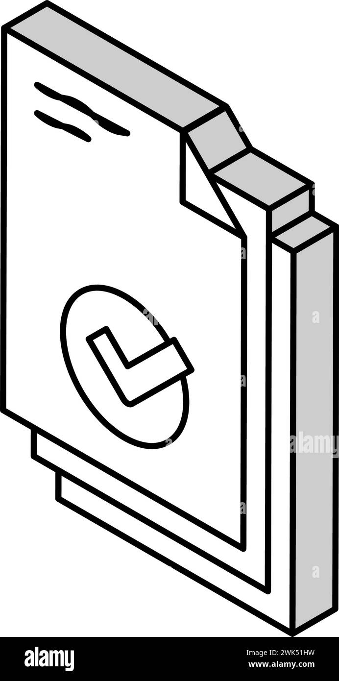 work report isometric icon vector illustration Stock Vector Image & Art ...