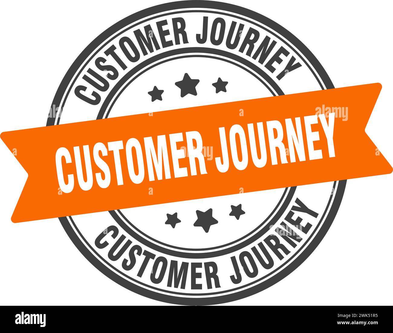 customer journey stamp. customer journey round sign. label on ...